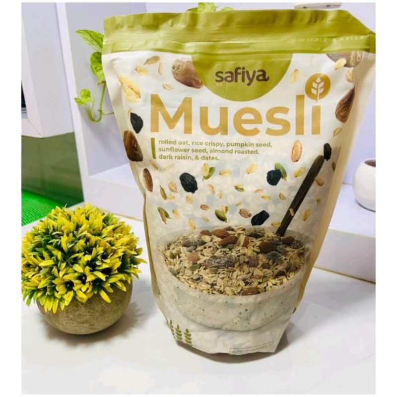 Jual MUESLI BY SAFIYA || MUESLI ORIGINAL KEMASAN 1 KG || SEREAL DIET ...