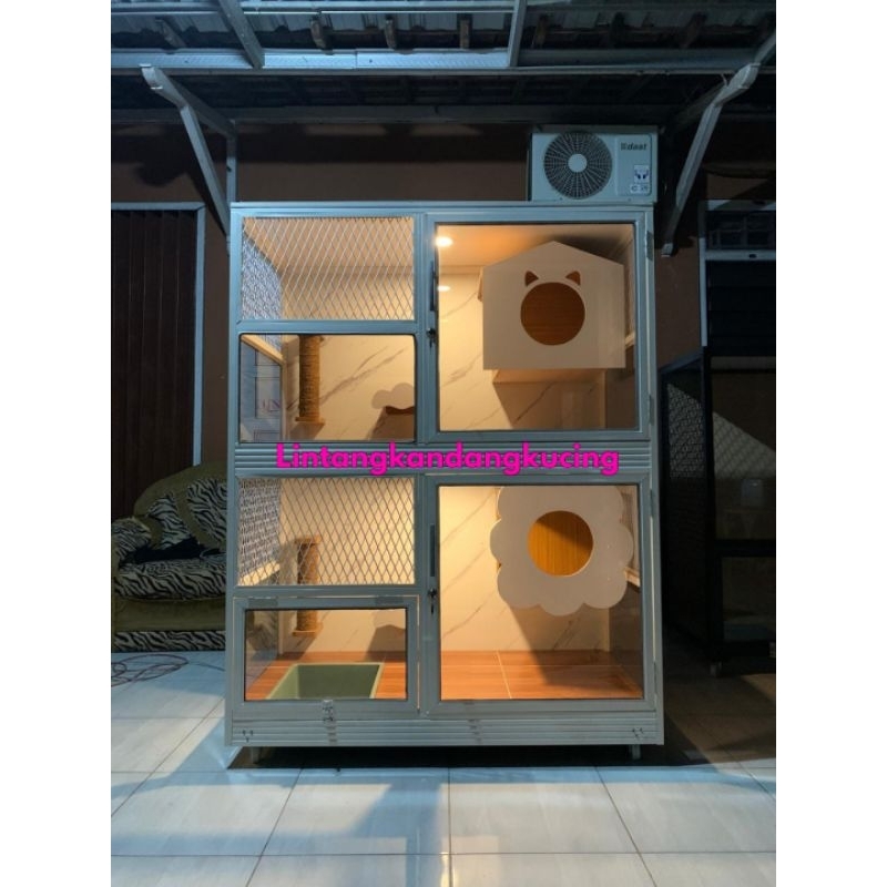 Jual Kandang kucing 2 tingkat kandang kucing minimalis kandang kucing ...