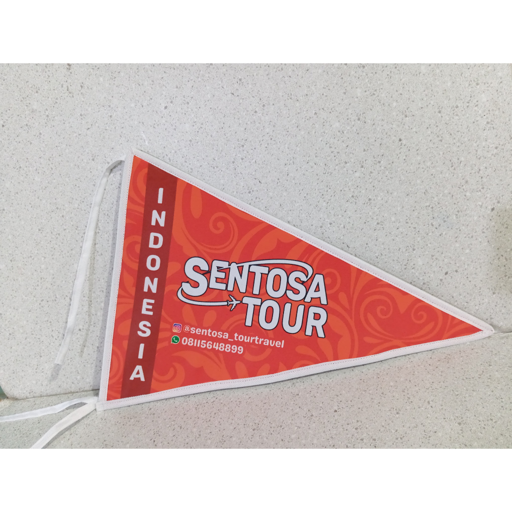 Jual Cetak Bendera Segitiga/Bendera Tour Custom/Bendera Travel Printing ...