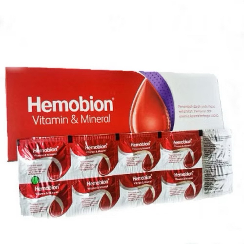 Jual Hemobion Vitamin & Mineral 1 Strip 10 tablet Kemasan Baru | Shopee ...