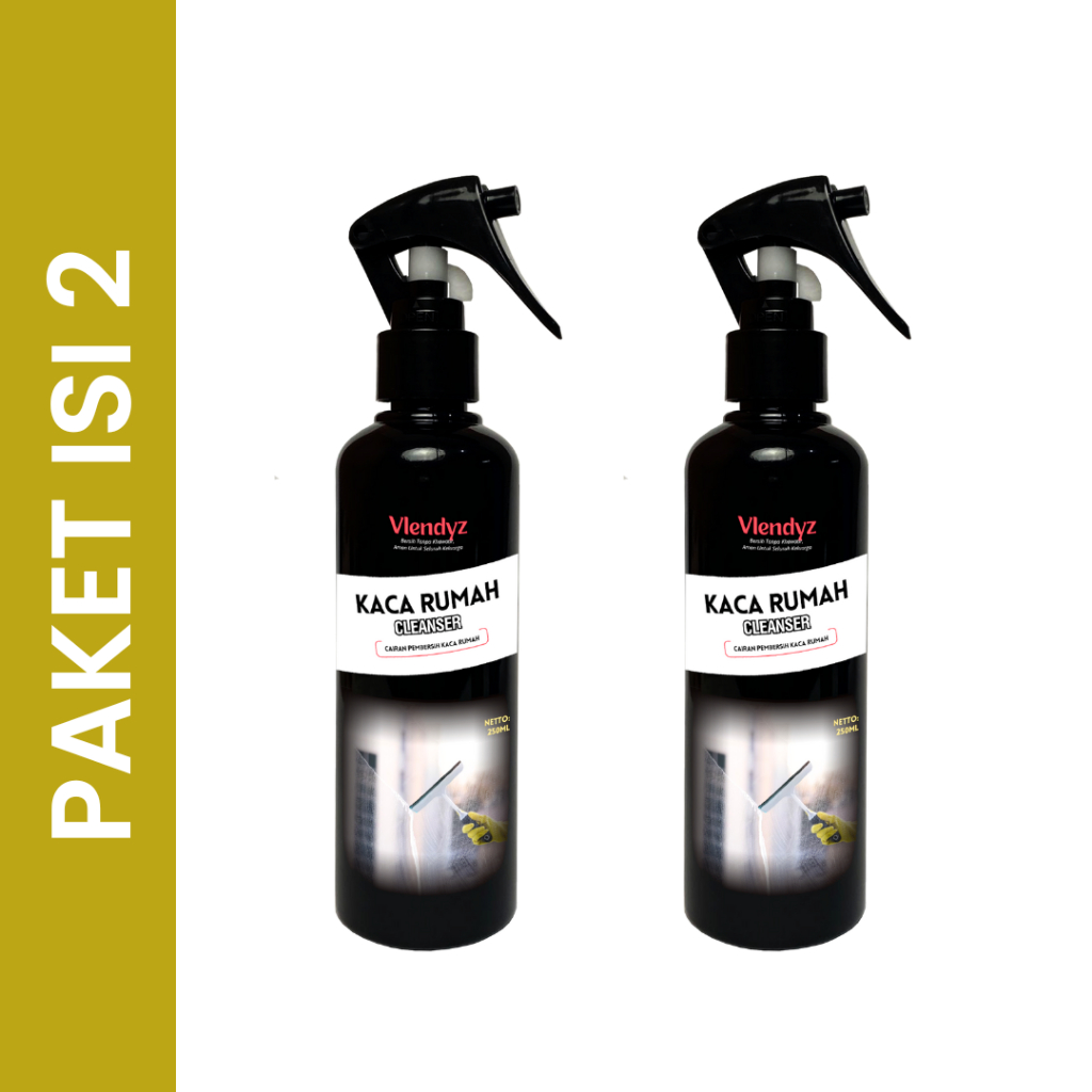 Jual Vlendyz Paket Isi 2 Glass Cleaner - Pembersih Kaca Rumah 200ml ...