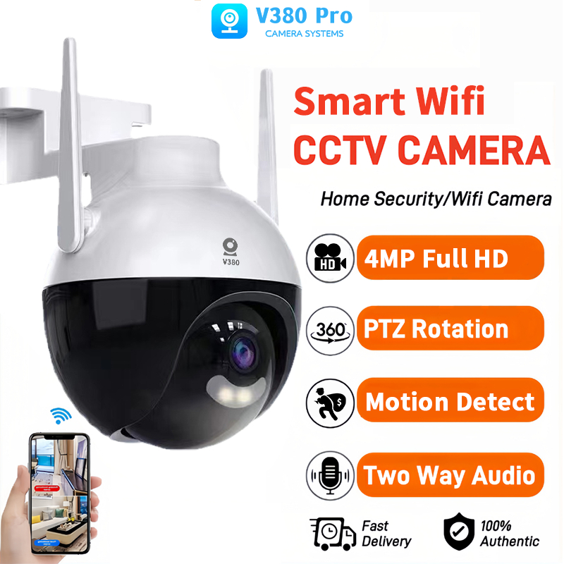 Jual V380 Pro Outdoor CCTV Waterproof Kamera 360° Auto Tracking WIFI ...