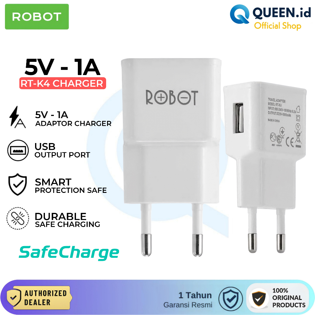 Jual Vivan Robot RT-K4 Charger Adaptor 5V 1A - 1Pcs ORIGINAL | Shopee ...