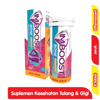 Jual Imboost Bone Effervescent 8 Tablet Jeruk Suplemen Kesehatan Tulang ...