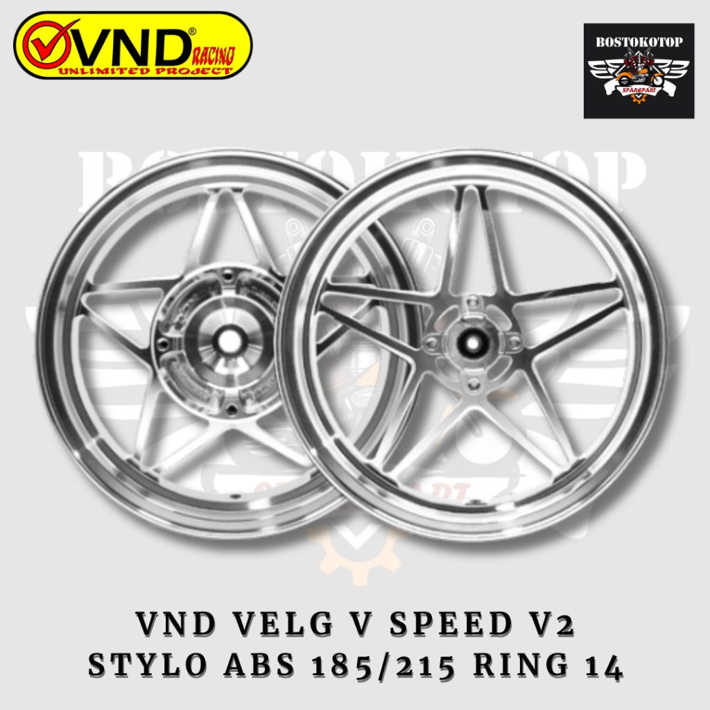Jual VND Velg Racing Tipe V Speed V2 Gen 2 Ukuran 185 215 Ring 14 Motor Stylo 160 ABS Original ...