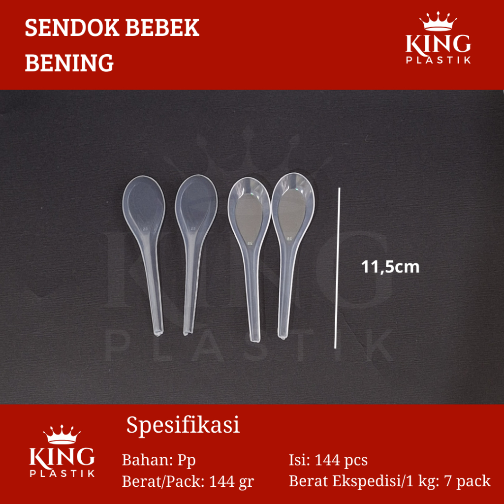 Jual Sendok Makan Plastik Bebek Bening Kencana Isi 144pcs | Shopee ...