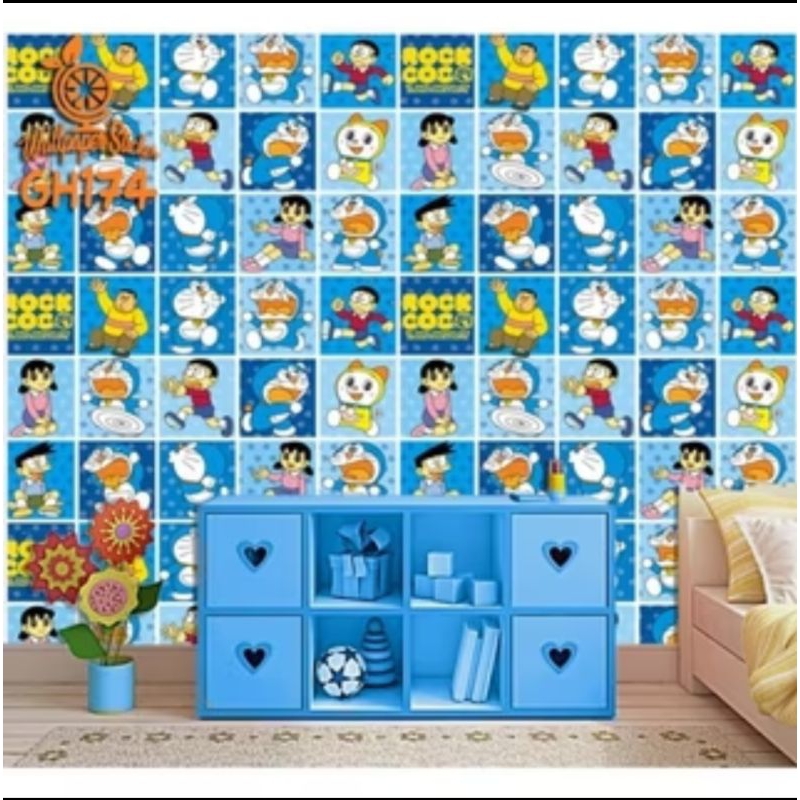 Jual Wallpaper Karakter Doraemon Wallpaper KamarTidur Anak Wallpaper ...