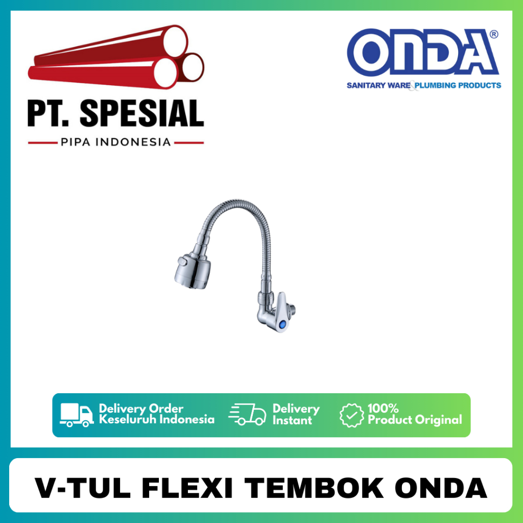 Jual Kran Dapur V-TUL Flexi Tembok Onda / Kran Dapur Tembok Flexi Onda ...