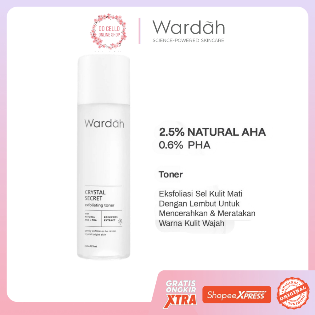 Jual wardah crystal secret exfoliating toner 100ml | Shopee Indonesia
