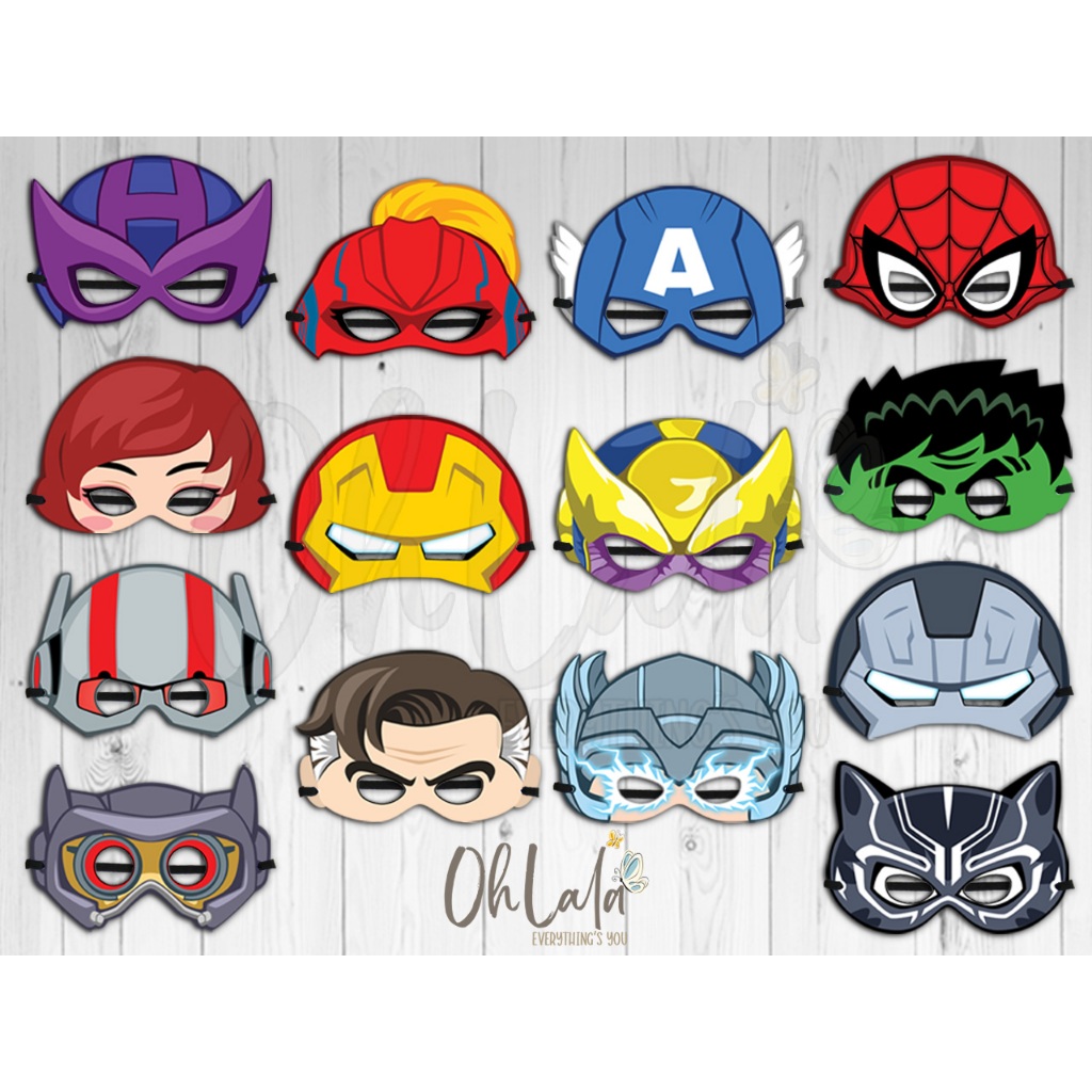 Jual Superhero Avengers Topeng Pesta Ultah Anak | Birthday Party Mask ...