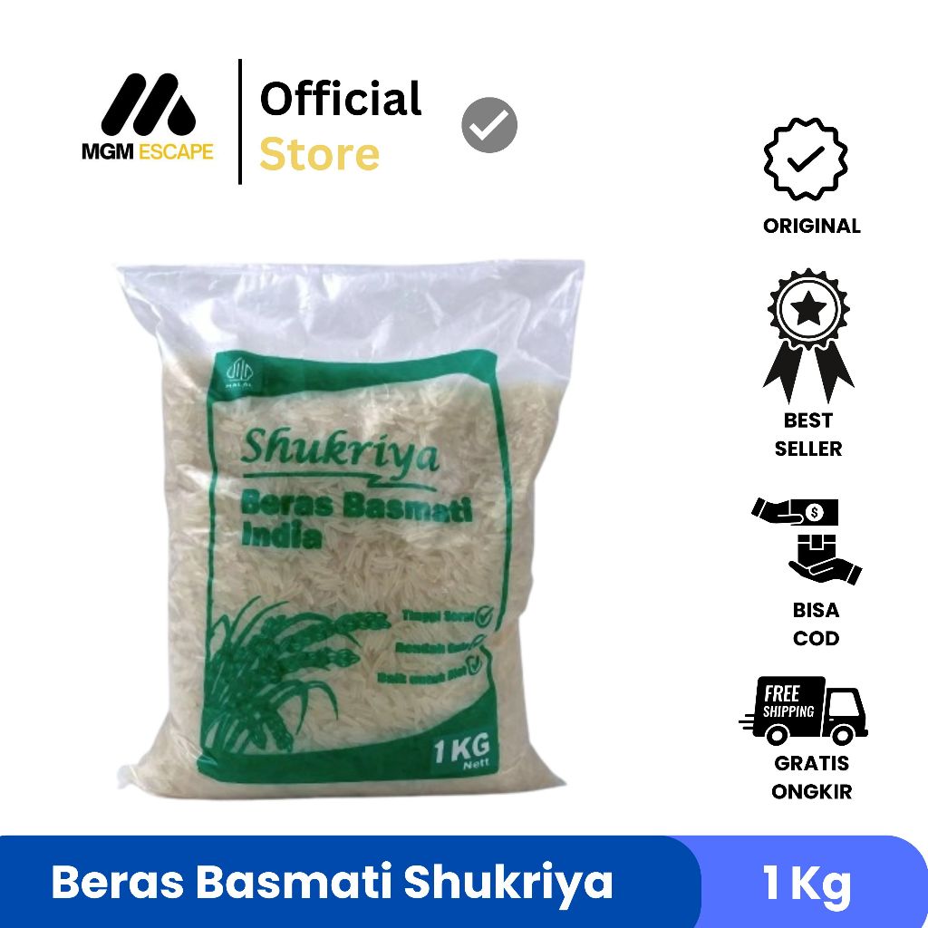 Jual Beras Basmati 1kg Premium | Basmati sella Rice Eceran Perkilo SHUKRIYA | Shopee Indonesia