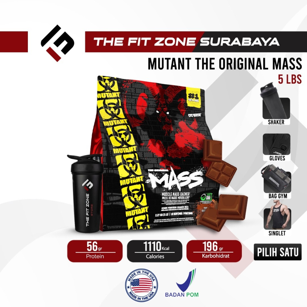 Jual MUTANT Mass 5 Lbs Supplement Fitness Susu Penambah Berat Badan ...
