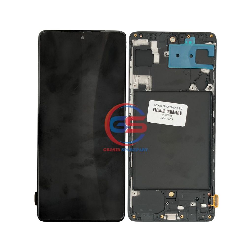 Jual LCD FULLSET TOUCHSCREEN SAMSUNG A71 2020 / A715 BIG + FRAME + FINGERPRINT | Shopee Indonesia