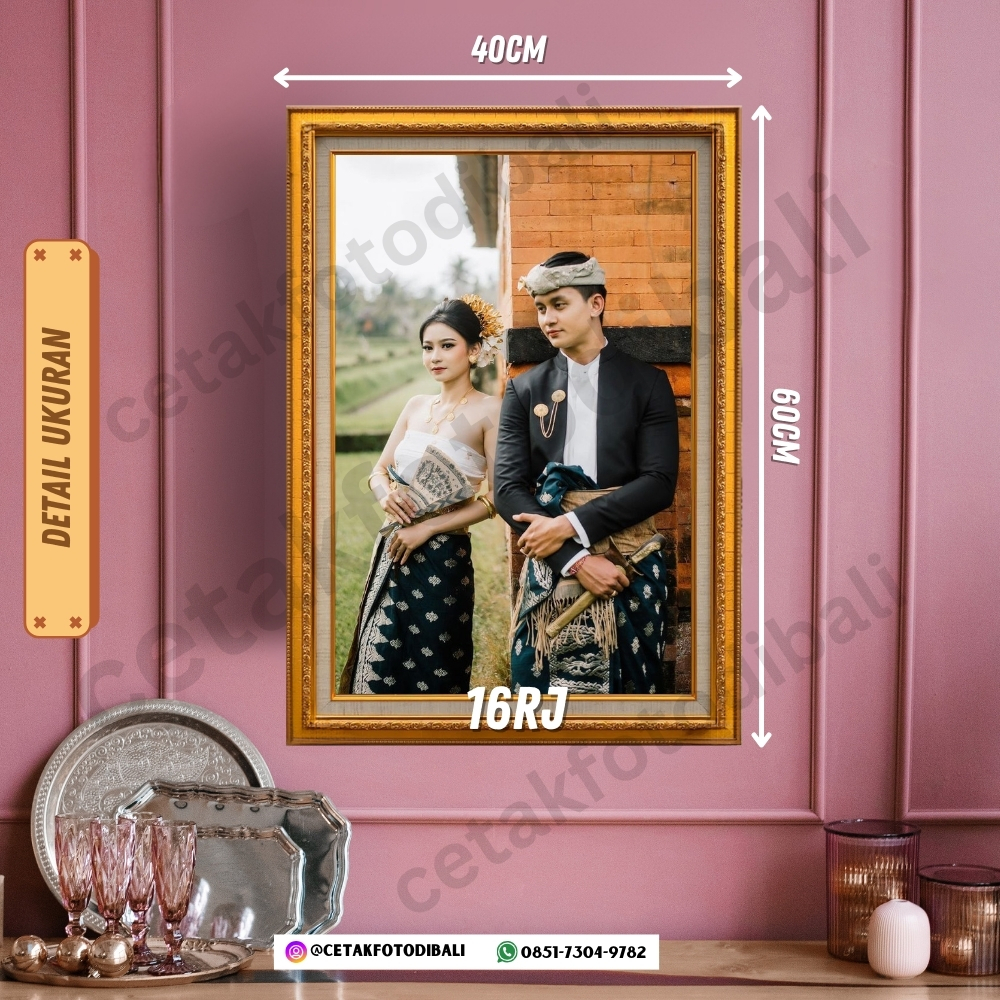 Jual JUAL CETAK FOTO 16R JUMBO 60CM x 40CM + Bingkai KACA Premium, Custom Foto Cetak Besar ...