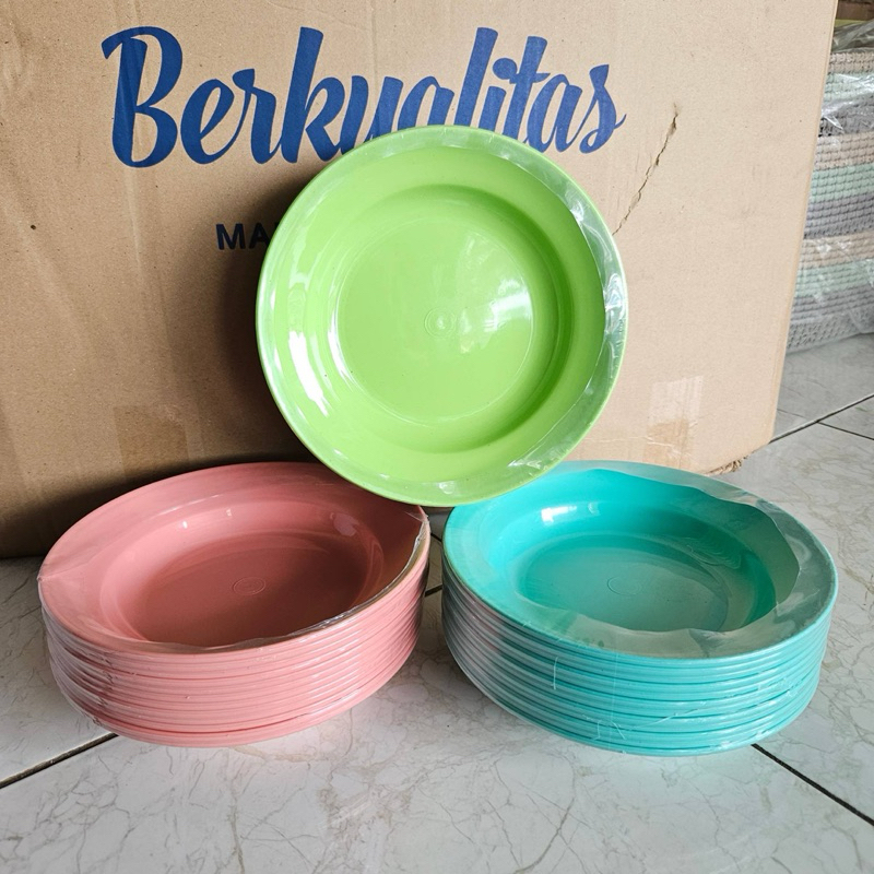 Jual ISI 6 PCS!!! Piring plastik cantik piring tebal piring warna ...