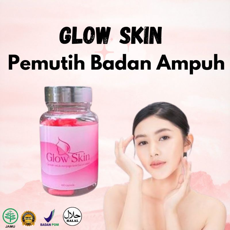 Jual Glow Skin Suplemen Pemutih Kulit Badan 30 Kapsul Extra Whitening ...