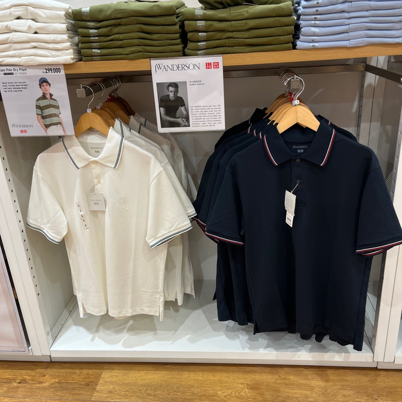 Jual kaos polo dry pique tipping uniqlo X JW Anderson new arrival ...