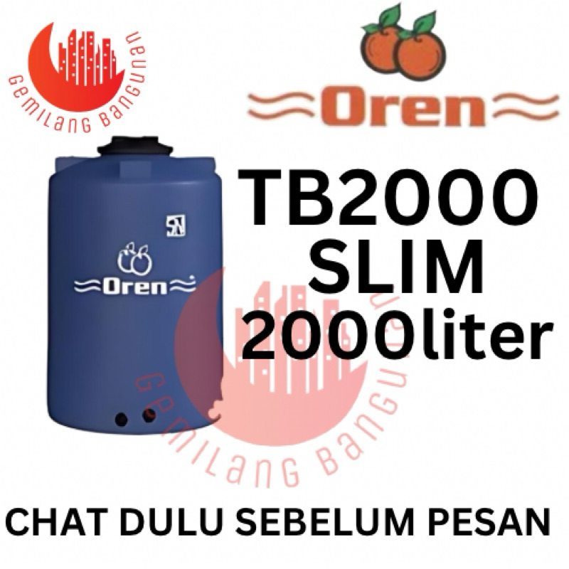 Jual Tangki Air OREN / Toren Air OREN TB 2000S SLIM ( 2000 Liter ...