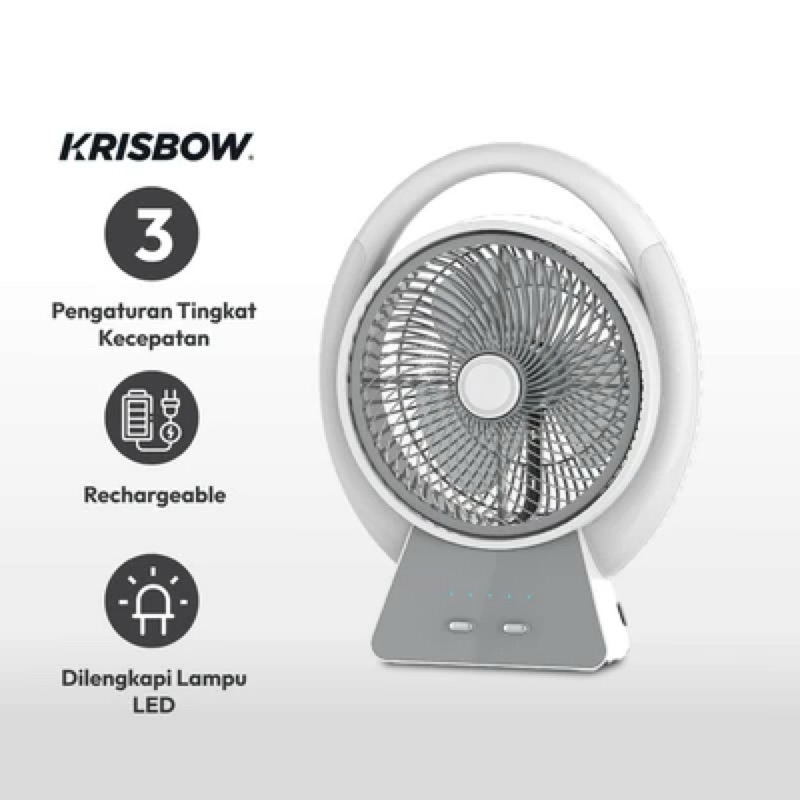 Jual ACE Krisbow 8 Inci Kipas Angin Meja Rechargeable/ACE KRISBOW ...