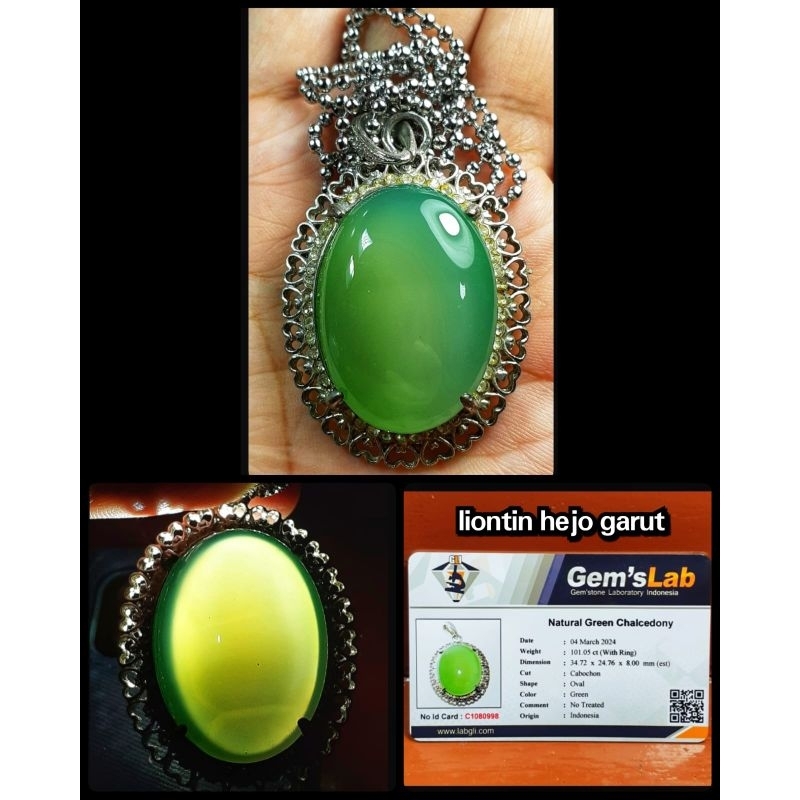 Jual liontin batu ijo garut ohen jumbo kristal | Shopee Indonesia