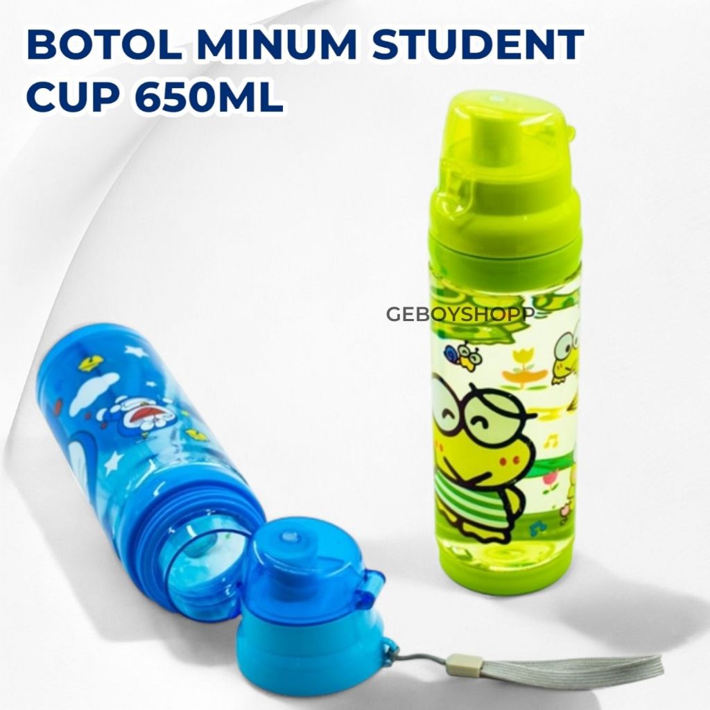 Jual Botol Minum Anak Student Cup 650ml / Tempat Minum Unik / Botol Air ...