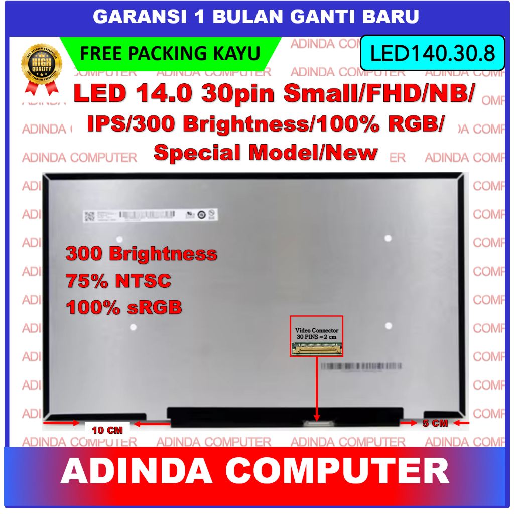Jual LCD LED Asus Vivobook S14 S435 S435E 14.0 14 Inch 30 Pin 30pin ...