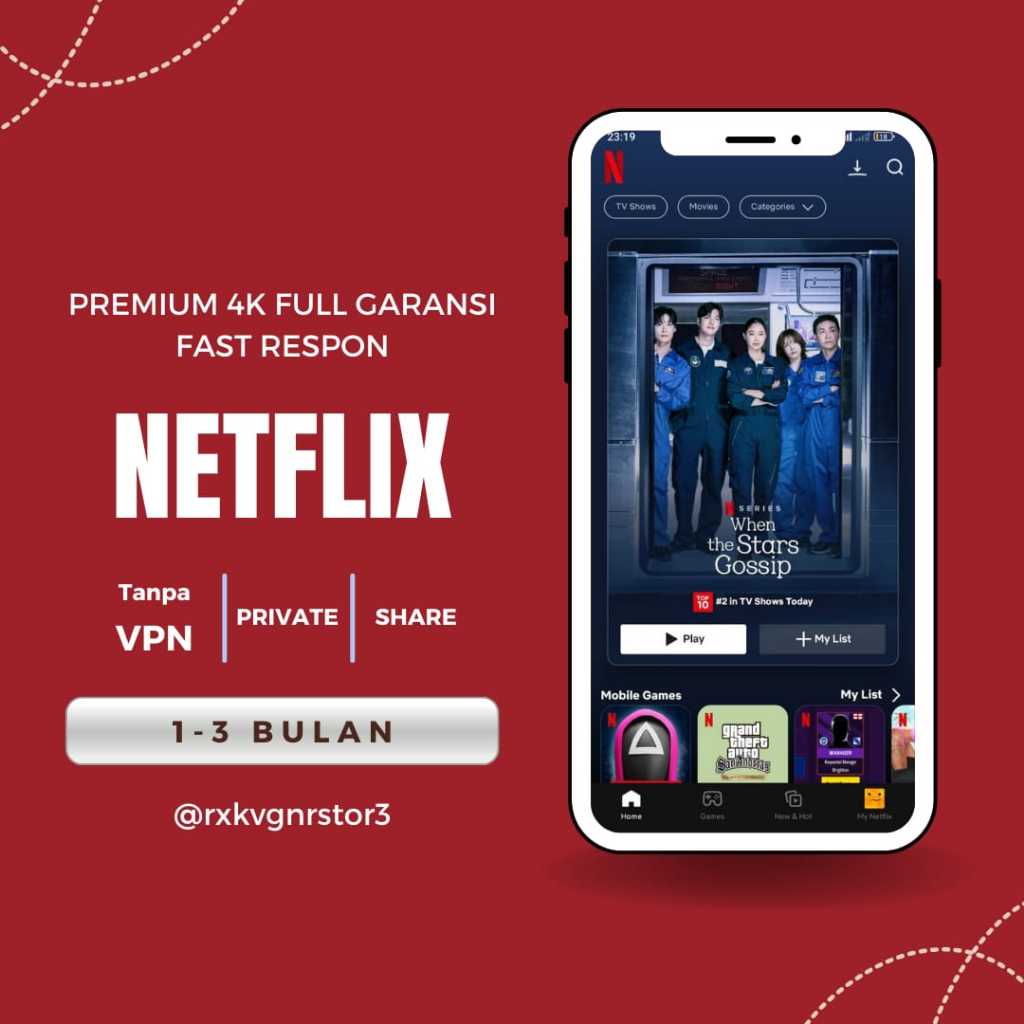 Jual NETFLIXXXX PREMIUM 4K ULTRAHD 1 BULAN & 3 BULAN FULL GARANSI ANTI HOLD | Shopee Indonesia