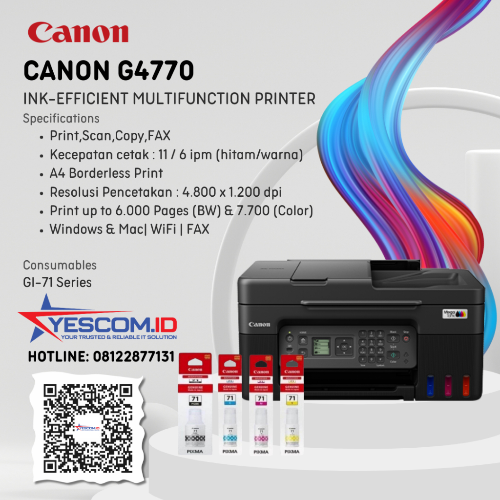 Jual Printer Canon PIXMA G4770 InkTank - All-in-One Fax WiFi ADF ...