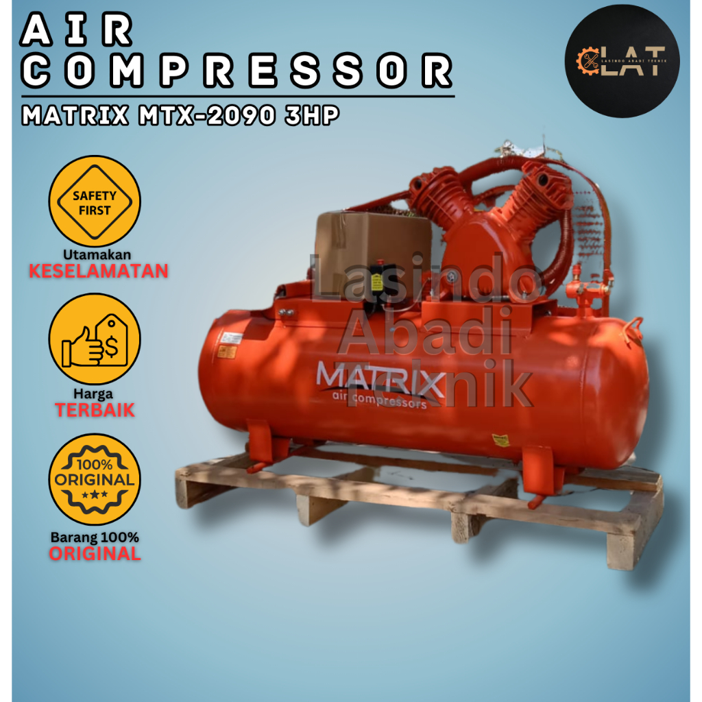 Jual Matrix Kompresor Angin 3 HP 160 Liter + Engine Penggerak Diesel ...