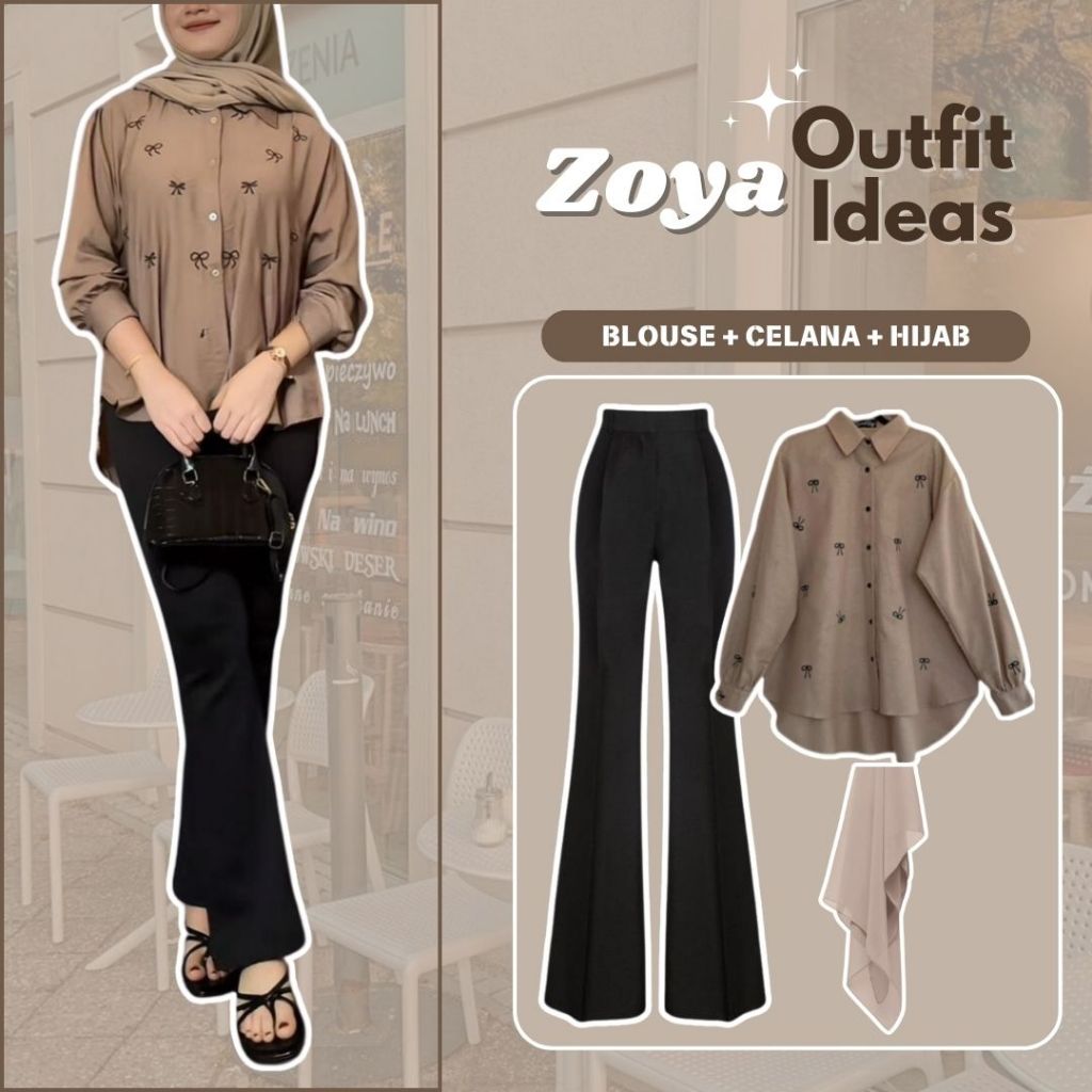 Jual One set wanita kekinian|Korean Style|outfit kampus (Blouse ...