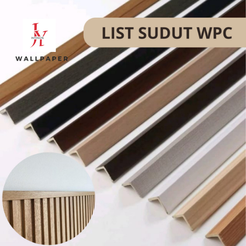 Jual AKSESORIES WPC WOOD PANEL | LIST SUDUT PVC | Shopee Indonesia