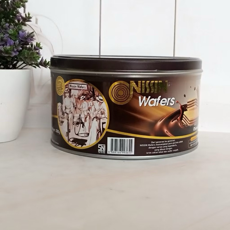 Jual (180gr) Nissin Wafers Chocolate 180g Wafer Coklat Biskuit Kaleng ...