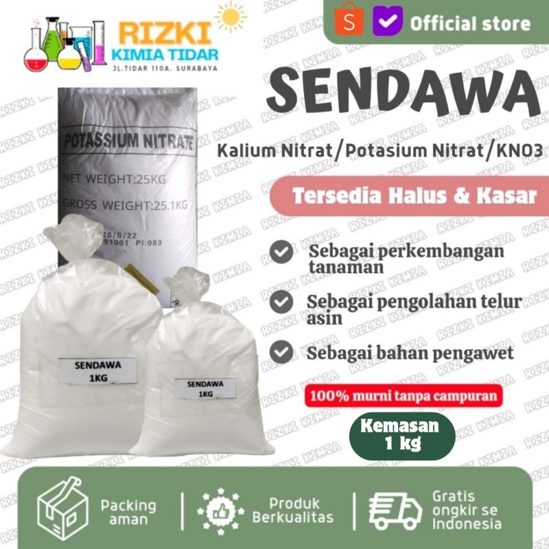 Jual Sendawa Potassium Nitrate Garam Sendowo Cendawa Kasar dan Halus ...