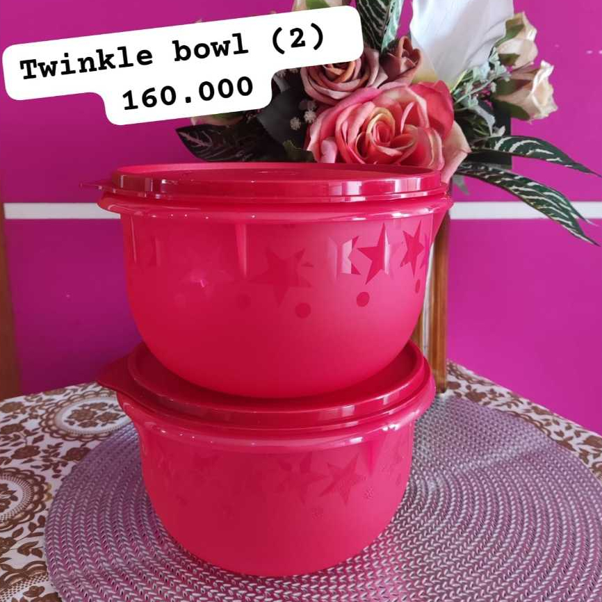 Jual TUPPERWARE BIG SALE - Twinkle Bowl (2 pcs) - Cerry Red - Hanya Rp ...