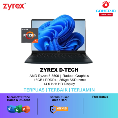 Jual Laptop Zyrex D-TECH Ryzen 5 ram 16gb 256GB ssd Windows 11 14.0 ...