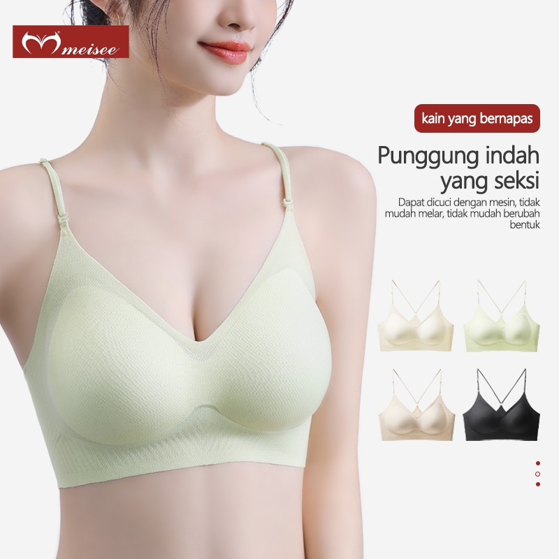 Jual MEISEE Bra Wanita Tanpa Kawat Bra Tanpa Kawat Bralette Push Up Tanpa Jahitan Bra Nyaman ...