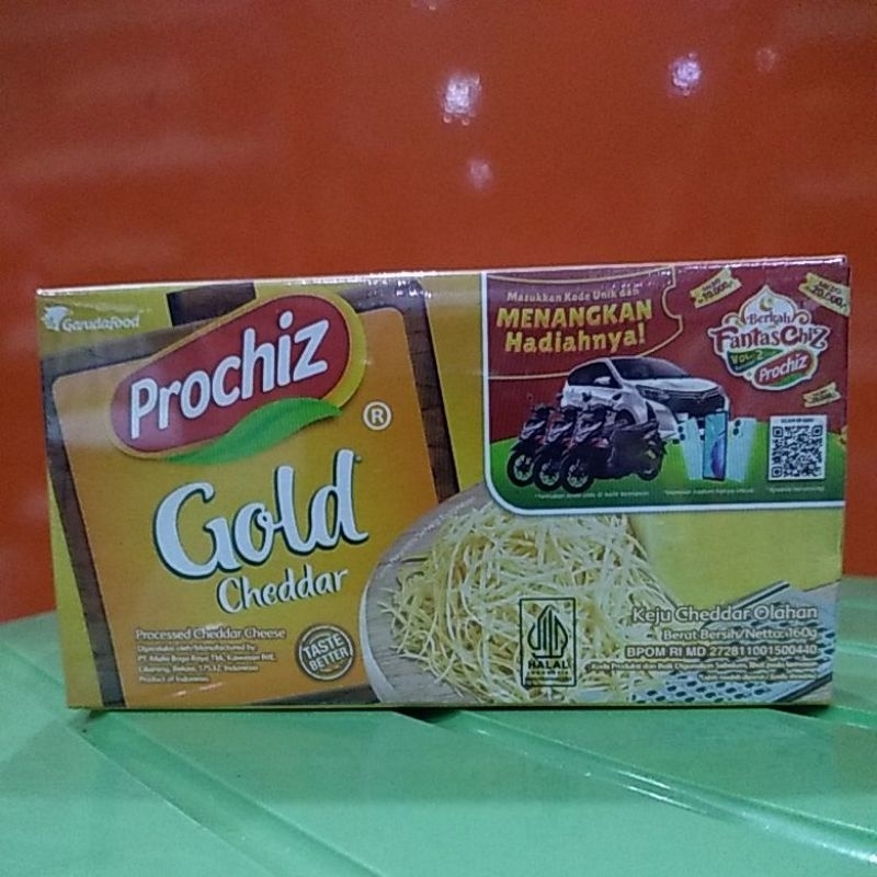 Jual PROCHIZ GOLD CHEDDAR 160 gr KEJU OLAHAN | Shopee Indonesia