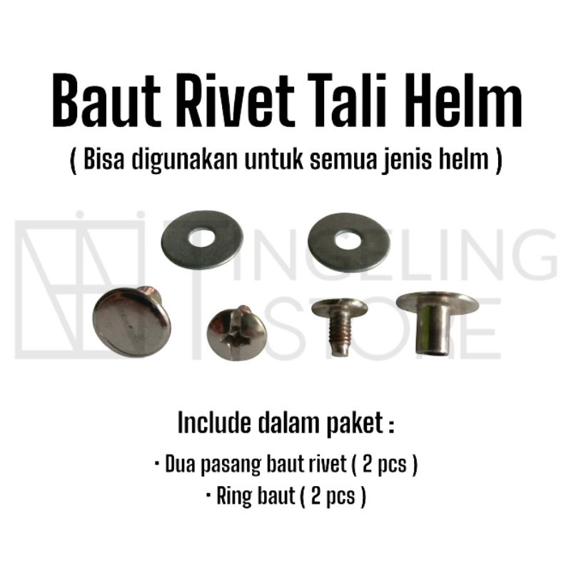 Jual Baut Rivet Tali Helm / Paku Rivet / Paku Belah | Shopee Indonesia