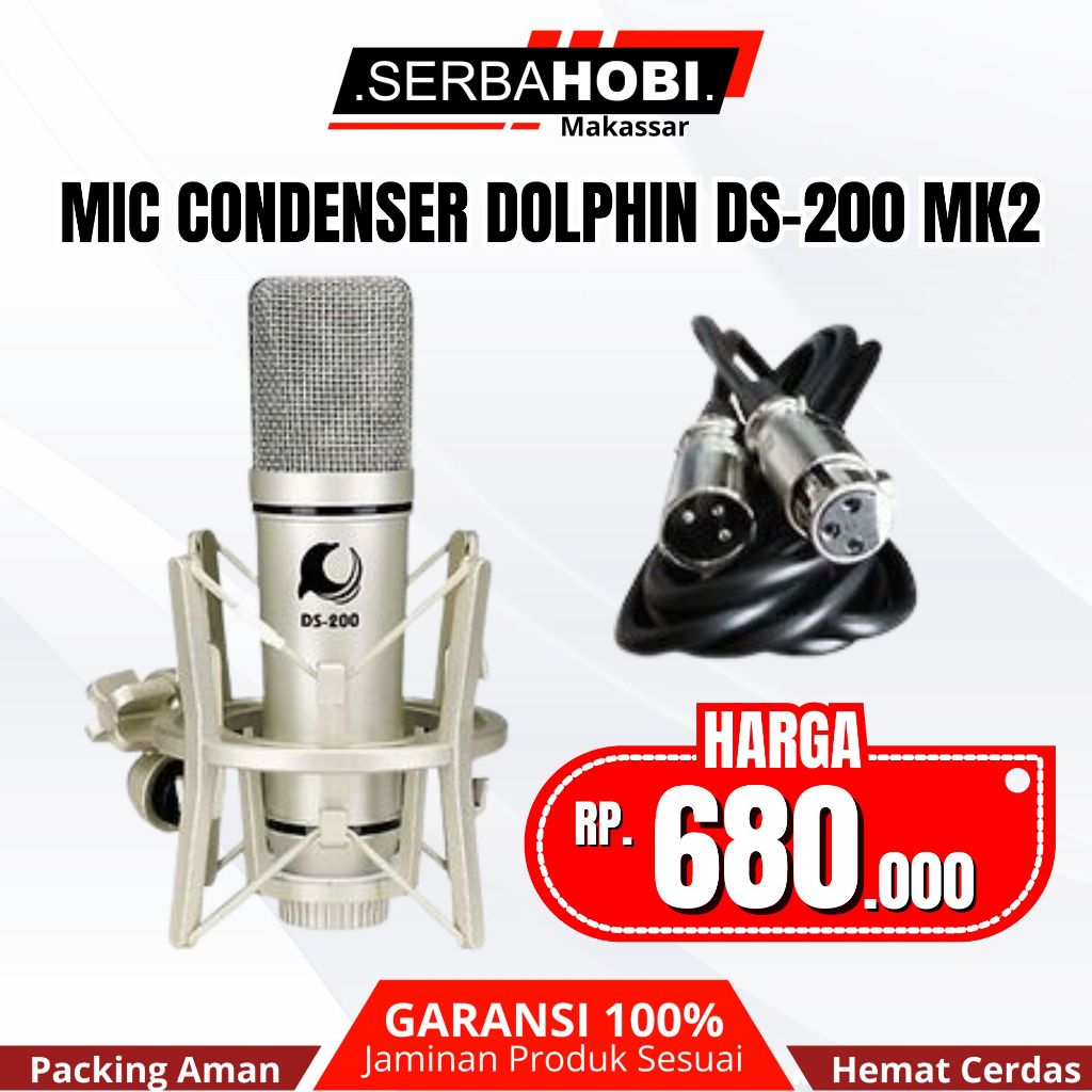 Jual Microphone Condenser Dolphin DS-200 MK2 Profesional Studio ...