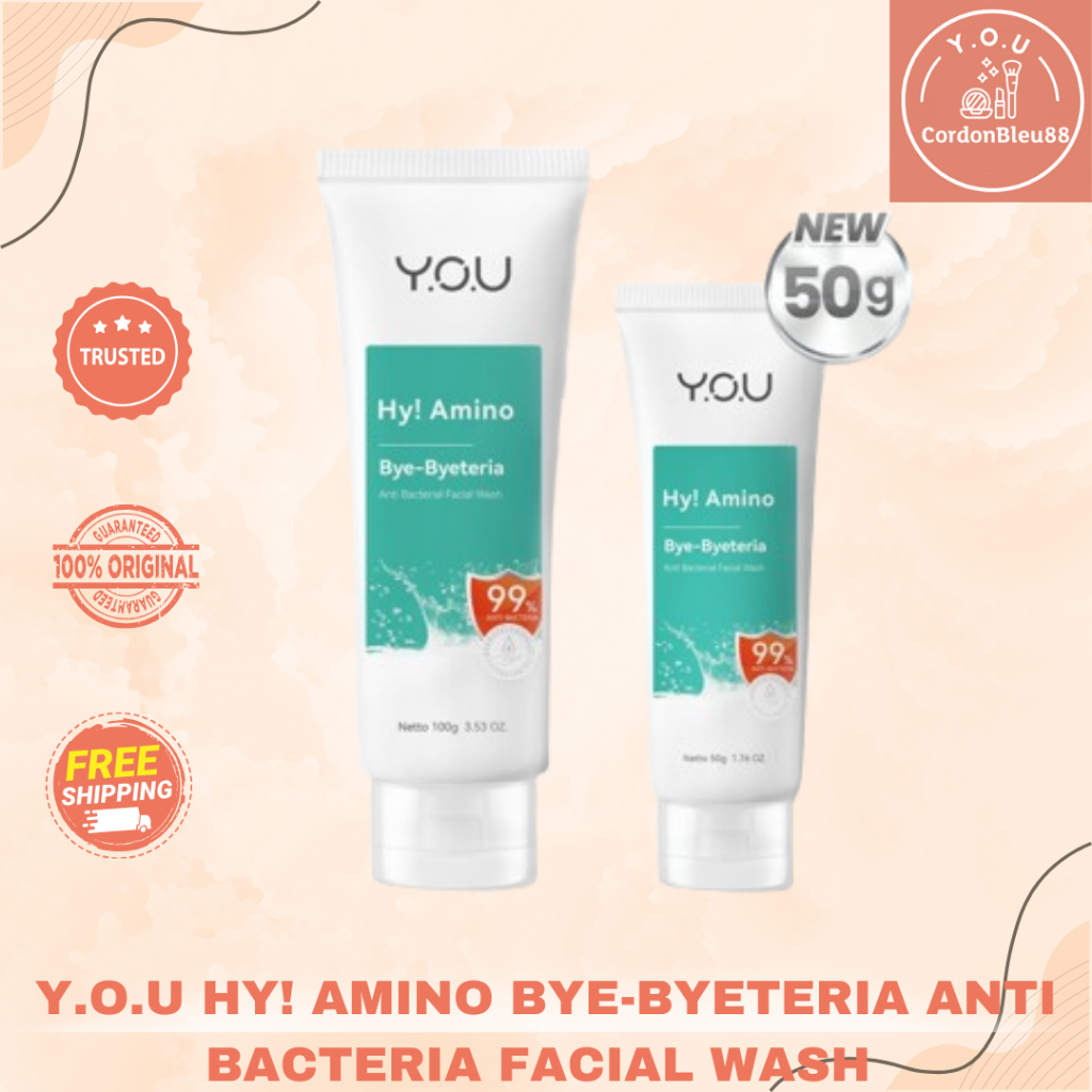 Jual YOU Hy! Amino Bye-Byeteria Anti Bacterial Facial Wash | Sabun Cuci ...