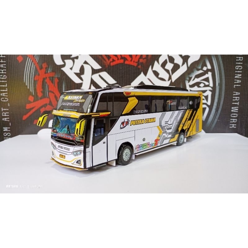 Jual Miniatur Bus Rahma NursyifaJB3 Putera Utama Mainan Basuri Pajangan ...