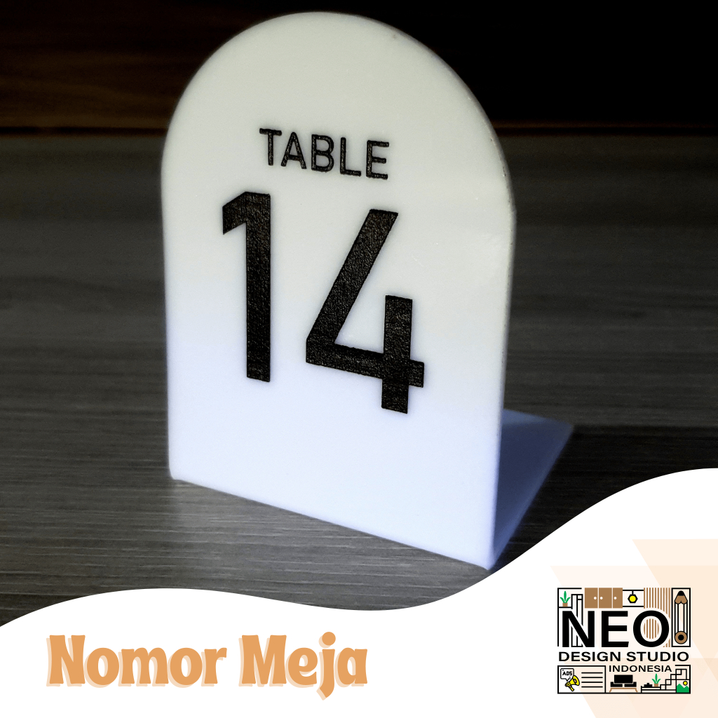 Jual Nomor Meja | Nomor Meja Akrilik | Sign Nomor Meja - Neo Design ...