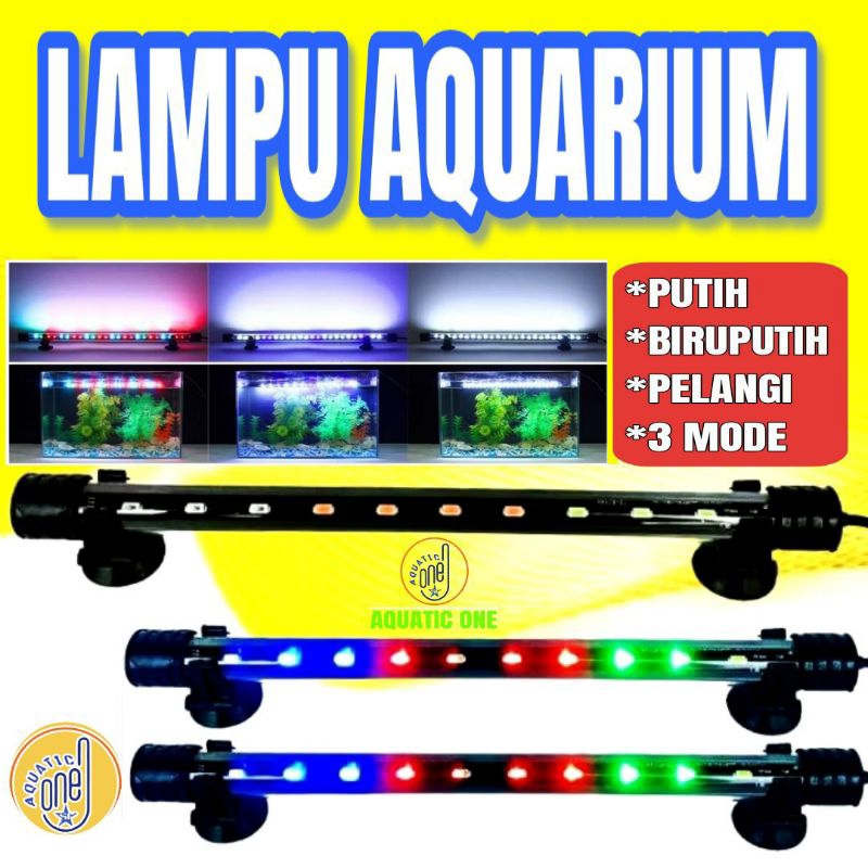 Jual LAMPU AQUARIUM ALL MERK led celup untuk aquarium ukuran 20 25 30 ...