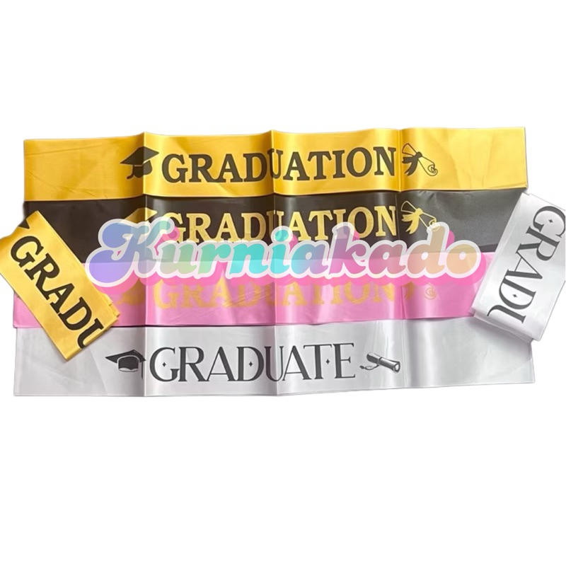 Jual selempang graduation wisuda lulus sekolah kuliah selempang wisuda ...