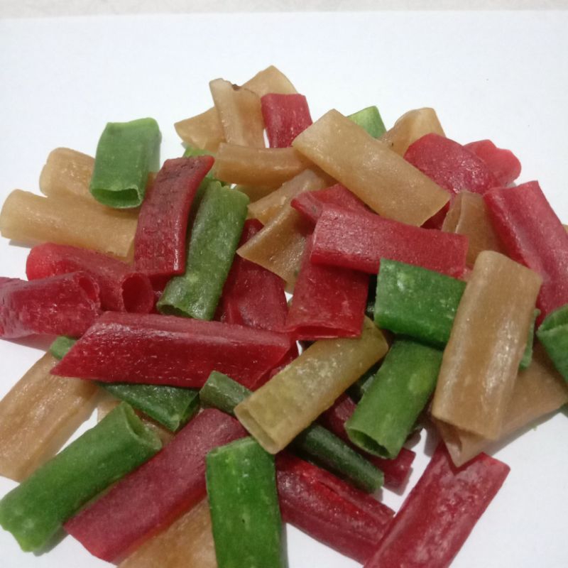 Jual krupuk mentah plompong atau impala tiga warna ukuran pendek dan ...