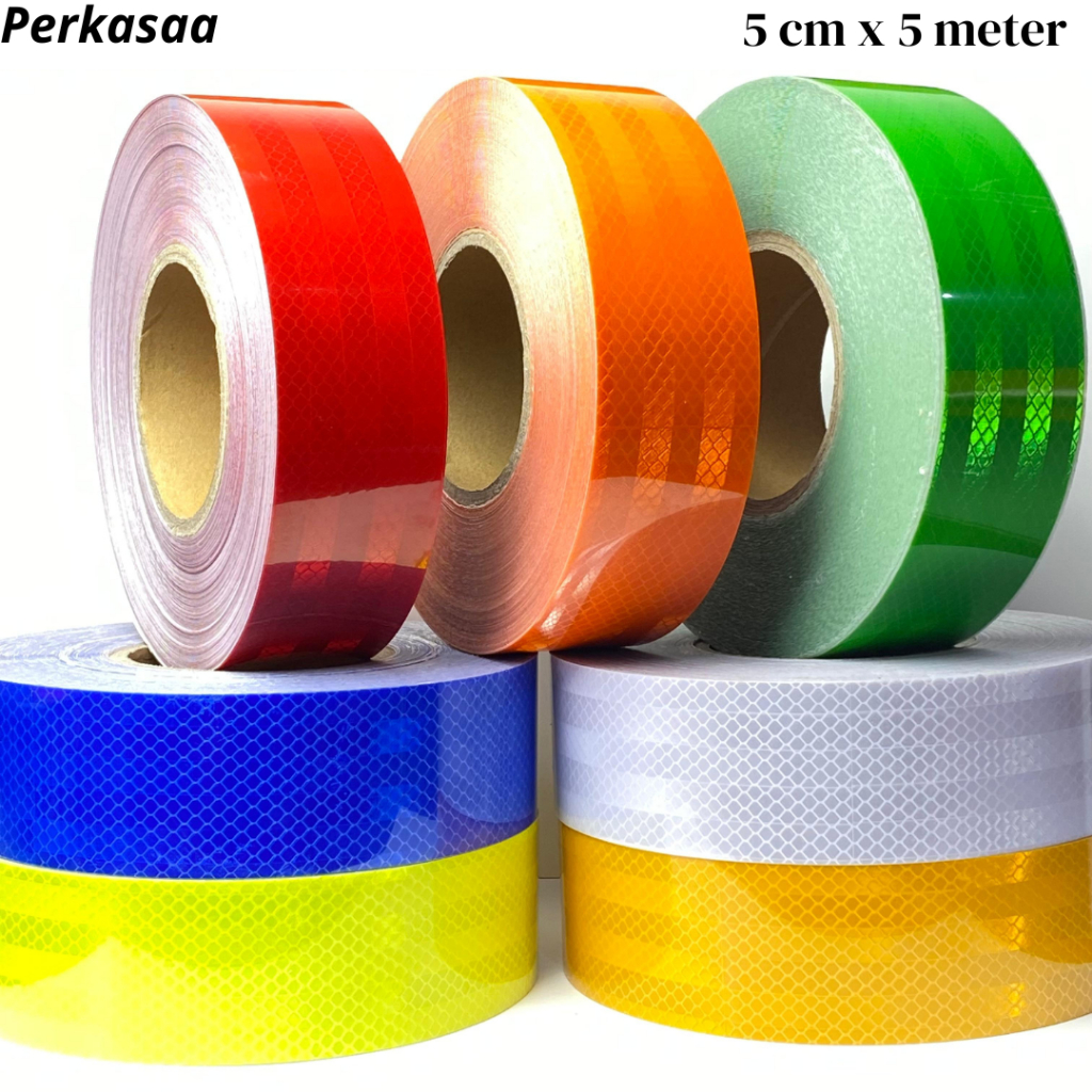 Jual Stiker Reflektor Kuning\ Merah \Putih\Hijau\Biru\Stabilo/Orange ...
