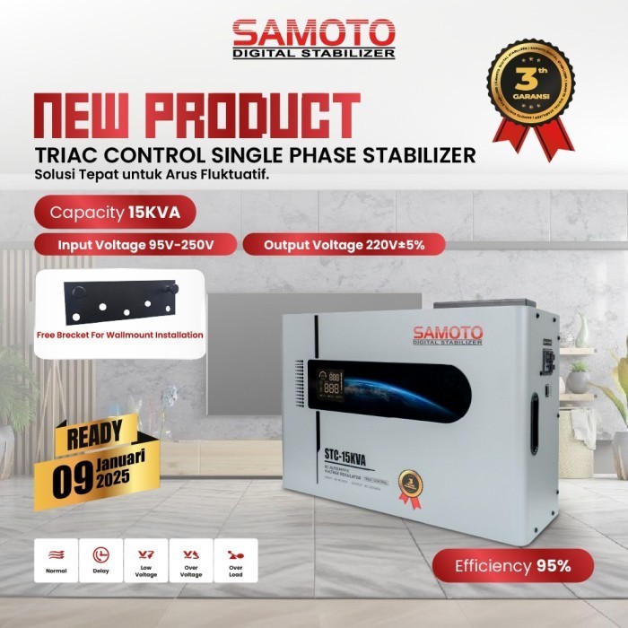 Jual Stabilizer Samoto 15000VA STC15000 Triac Control Digital Stavolt ...