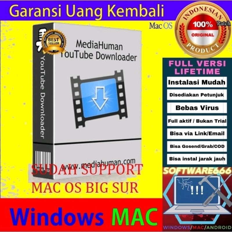 Jual MediaHuman YouTube Downloader 3.9 [Mac] - SOFTWARE - APLIKASI - PC ...