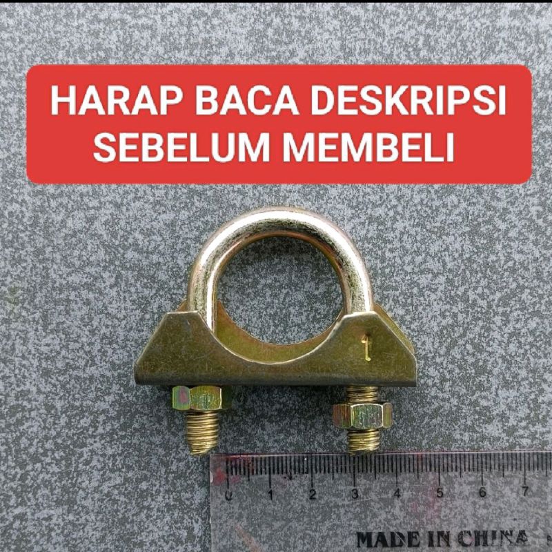 Jual Klem Pipa Besi Knalpot 1" Inch U Bolt Clamp | Shopee Indonesia