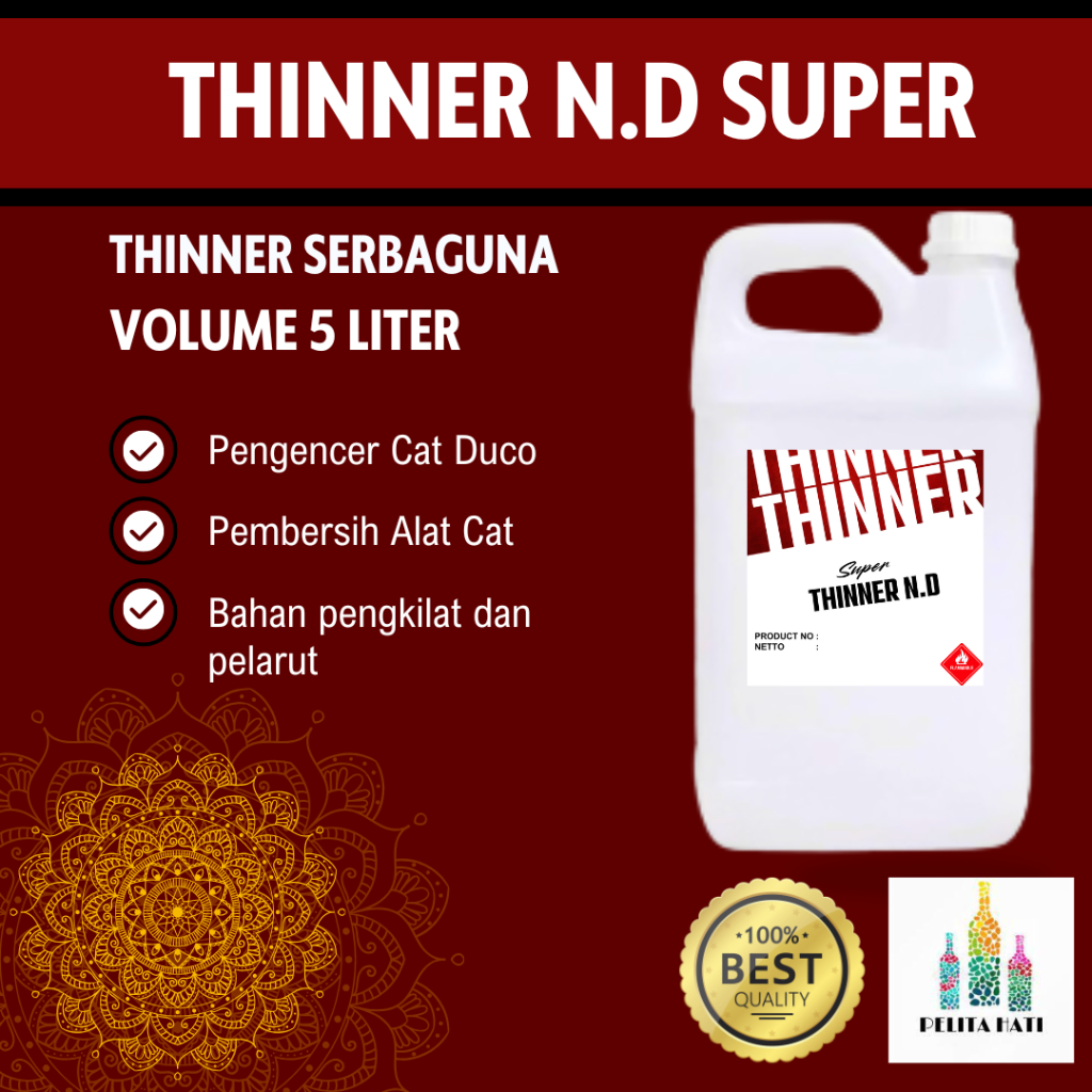 Jual Thinner ND SUPER 5 Liter - Thinner Serba Guna | Shopee Indonesia